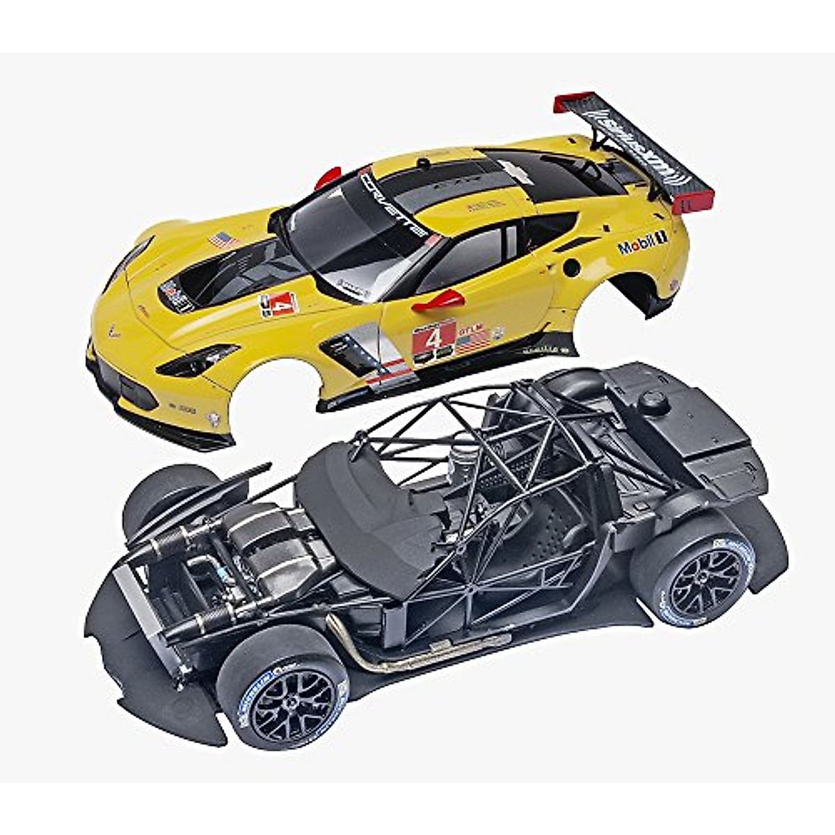 Revell 85-4304 Chevy Corvette C7.R Model Car Kit 1:25 Scale 64-Piece Skill Level 4 Plastic Model Building Kit , Yellow