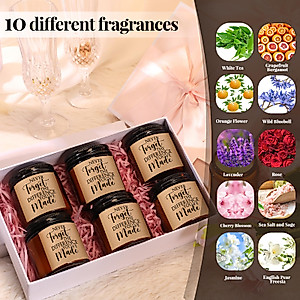 Fumete 10 Pcs Never Forget The Difference You Make Candles Inspirational 3.5 oz Retirement Candle Gifts Thank You Gifts Employee Appreciation Gifts for Women Coworkers Teacher Nurse(Brown)