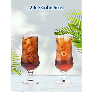 26Lbs Ice Maker Countertop, 9 Ice Cube Ready in 6 Mins, 26Lbs/24H, Self-Cleaning Ice Maker Machine, 2 Sizes Ice Cube Portable Ice Maker, Ice Scoop/Basket/Hook/5pcs Ice Bags, for Home Camping Party RV