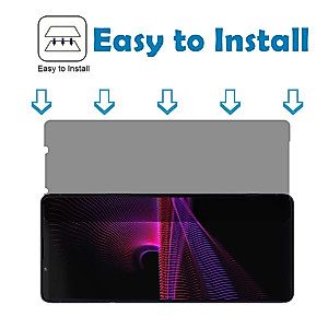 AISELAN for Sony Xperia 1 III Anti-Spy Tempered Glass, [2 Pcs] 9H Hardness Anti-Scratch Anti-Peeping Privacy Screen Protector Proteceive Film for Sony Xperia 1 III Phone