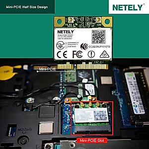 NETELY IEEE 802.11N Mini-PCIE Interface 300Mbps WiFi Adapter for Laptop PCs and Desktop PCs, Mini-PCIE WiFi Card, Qualcomm Atheros AR9287 Wireless Network Adapter (AR9287)