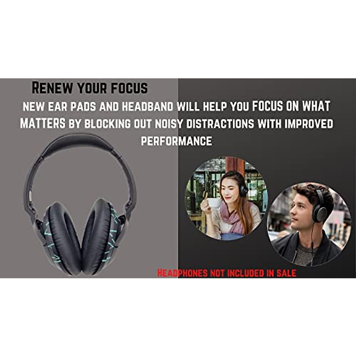 Replacement AE2 Ear Pads/Soundtrue Ear Pads and V2 AE2 Headband/SoundTrue Headband Cushion. Compatible with Bose Around-Ear 2 (AE2), SoundLink Around-Ear 1 and SoundTrue Around-Ear 1 Headphones