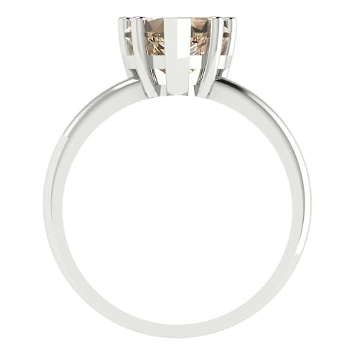 Clara Pucci 2.0 ct Heart Cut Solitaire Stunning Yellow Moissanite Bridal Designer Anniversary Engagement Ring 14k White Gold SZ 10.5