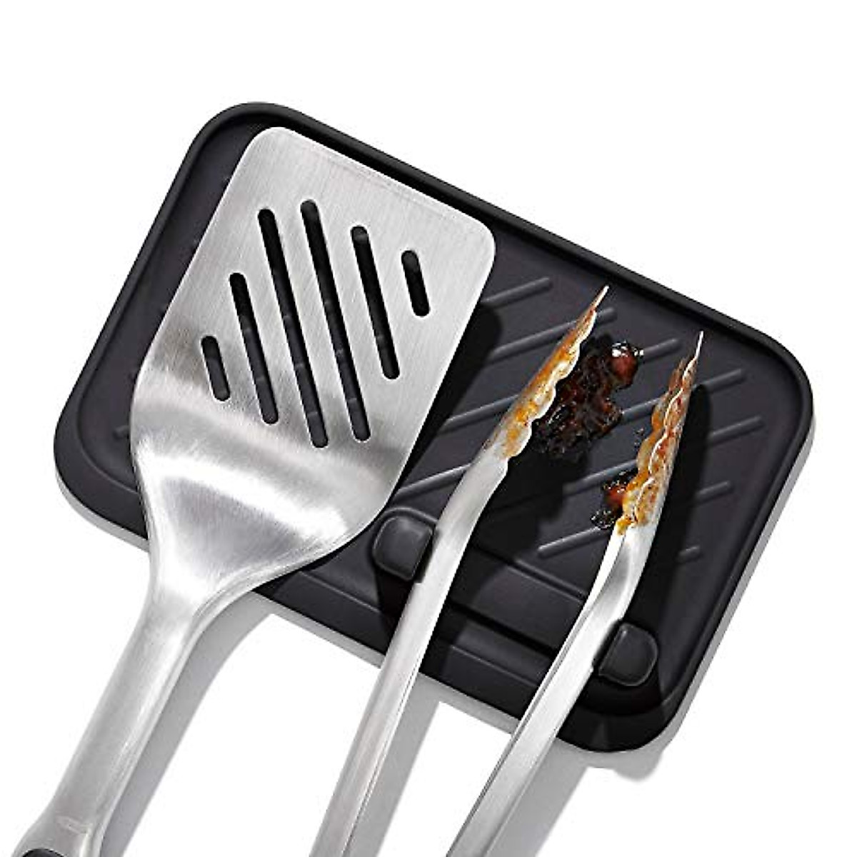 OXO Good Grips Grilling Tools, Tongs and Turner Set, Black