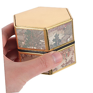 DOITOOL 3pcs Metal Cookie Tin Biscuit Barrel Small Kitchen Canisters Tea Storage Containers Food Canister Storage Tea Tin Canister Sugar Jar Food Container Cookie Jar Seal Food Jar Pp