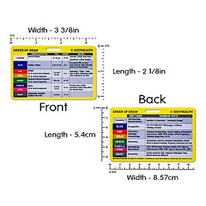 Silver Maple Leaf Order of Draw Badge Card for Phlebotomy – Horizontal Order of Blood Draw Card for Nurses, Nursing Clinicians and RN Students – Phlebotomy Cheat Sheet – Durable and Reliable
