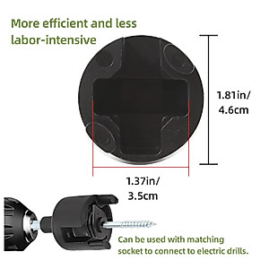 100Pcs Black Electric Fence Insulator Screw-in Insulator Fence Ring Post Wood Post insulators and 1 Pc Free Insulator Socket Tool(Grid System Accessories for Animal Husbandry Electronic)