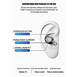 8D True Stereo - Wireless Gaming Headset - Noise Cancelling - TWS Mini in-Ear Earbud with Microphone - Bluetooth Headphones - Wireless Earbuds for Both Apple and Android Smartphones. (Black)