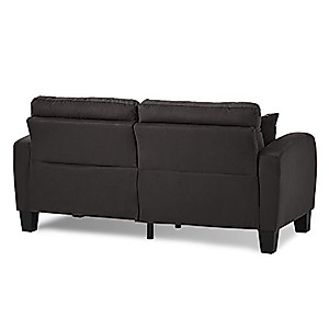 Homelegance Sinclair 72" Fabric Sofa, Chocolate