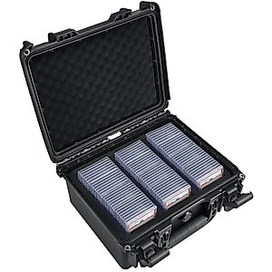 Migitec Waterproof Graded Card Storage Box Compatible with 102 Card Slabs, the Sports Trading Card Case Fits PSA, CSG, BGS, CGC, SGC, Magnetic Card Holder and Top Loaders