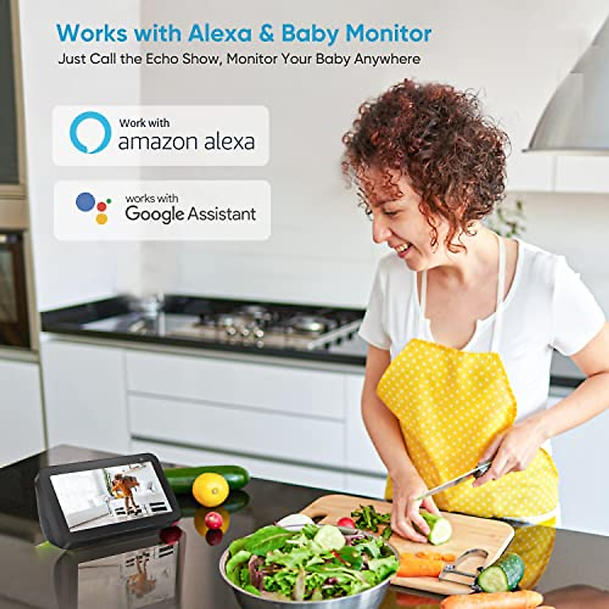 litokam Little elf Indoor Security Camera, 1080P Baby Monitor Camera with Phone App, WiFi IP Camera with Night Vision, 2-Way Audio, Motion Detection, Pet Cat Dog Cam - Compatible with Alexa, 2 Pack