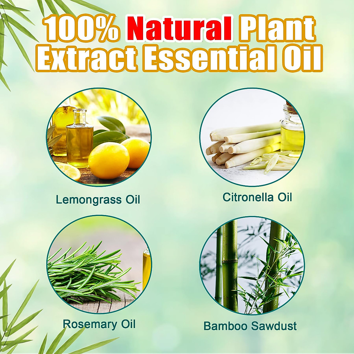 Mosquito Repellent Incense Sticks 90 Pcs, Plant Repellent Incense Stick with Citronella Outdoor, Deet Free Natural Mosquitoes Killer for Camping, Indoor