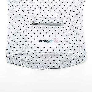 JPOJPO Women Cycling Jersey Short Sleeve Bike Shirt Tops with 4 Pockets Reflective S-3XL