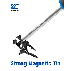 6PCS Magnetic Tip Screwdriver Set, 3 Phillips and 3 Flat, Professional Cushion Grip | 6-Piece Hand Tools Set