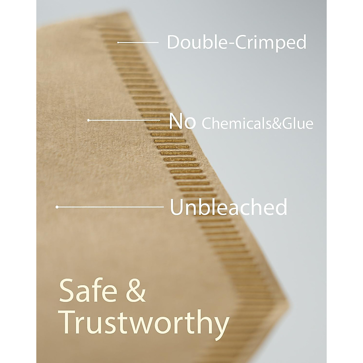 Bake Choice Coffee Filters #4 Cone Shaped Unbleached All Natural Compostable Coffee Filters 100 Count, Biodegradable and Compostable, No Blowout