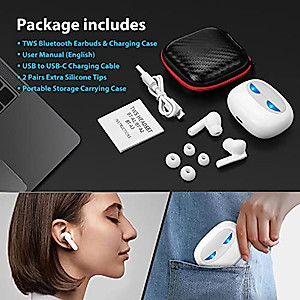 Wireless Earbuds Bluetooth 5.2 in-Ear Headphones for Samsung Z Fold4 Flip3 iPhone 14 Pro Max 13, Noise Cancelling Mic Bass Sound Sport Headset Galaxy S23 S22 S21 A54 A53 A14 Oneplus 11 10 Pixel 7 Pro