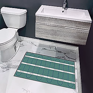 WarmlyYours TempZone Electric Radiant Floor Heating Easy Mat, Quick Installation, 3x2 sq. ft