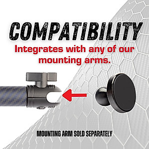 Bulletpoint Mounting Solutions DiabloM6 Magnetic Cell Phone Mount Compatible with iPhone and Android Smartphones - 20mm Attachment Ball - Metal Plate attaches to Device