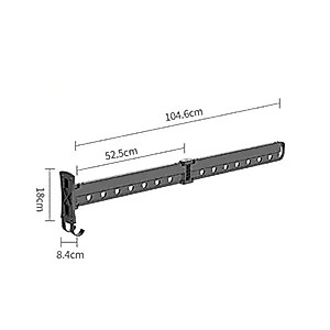 New-Star Clothes Drying Rack Folding Indoor Wall Mounted Drying Rack Clothing Foldable 2 Fold for Laundry Room Organization and Small Space Organization Hanging Clothes Drying Rack