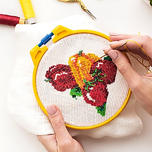 Embroidery Fabric, 10 Pcs White Squares Embroidery Cloth 4 Sizes Pre-Cut Natural Cotton Cross Stitch Fabric for Embroidery Garment Craft, Handmade Needlework, DIY Handicrafts (5.9 to 11.8 Inch)