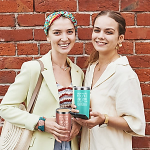 Qtencas 2 Pack Thank You Gifts for Women, You're Awesome Stainless Steel Insulated Travel Tumbler, Graduation Appreciation Gifts for Women Her Friend Teacher Mom Coworker Sister(20Oz, Rose Gold& Mint)