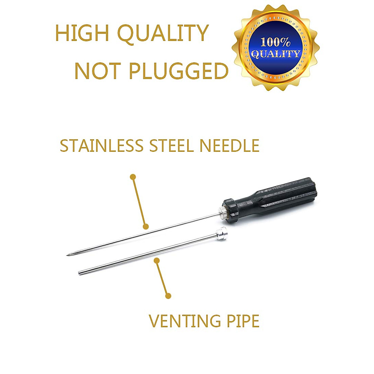 YANDIA Fish Venting Tool Three Sizes of Stainless Steel Needle with Plastic Storage Bin （Fish Will Not Clog The Needle）