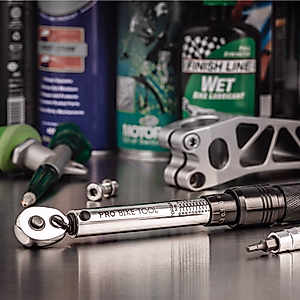 PRO BIKE TOOL 1/4 Inch Drive Click Bicycle Torque Wrench Set – 2 to 20 Nm – Maintenance Kit for Road & Mountain Bikes - Includes Allen & Torx Sockets, Extension Bar & Storage Box
