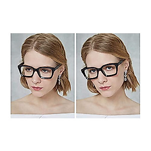 FEISEDY Classic Square Eyewear Non-prescription Thick Glasses Frame for Women B2461
