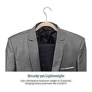 WALNUT Non-Slip Flocking Hanger,Suit Hanger (20 Pieces) Thin Space-Saving Rotating Hook Strong and Durable Hanger,Ivory