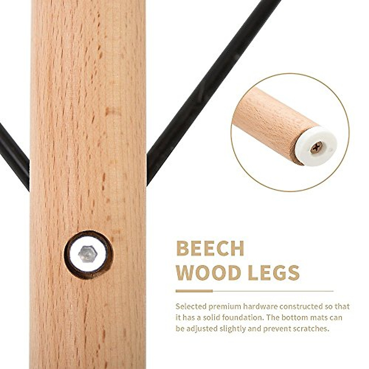 Round Glass Dining Table Small Kitchen Table Modern Circle Dining Room Table 32" with Wood Legs for Dinner Small Spaces Clear