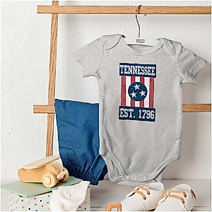 Brisco Brands Tennessee Country Southern TN Flag Baby Romper Boys or Girls