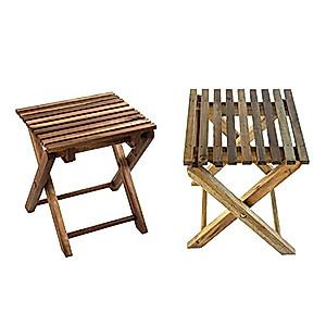 Timberholm Set of 2 Outdoor Side Tables for Patio, Small Folding Table, Outdoor Table, Poolside, Picnic Tables, Foldable Table, Small Side Table Patio Table (10.5" D x 11.5" W x 12.5" H), Walnut
