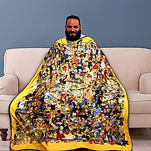 The Simpsons Fleece Throw Blanket, Multicolor, One Size