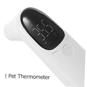NOLITOY 3 Sets Pet Thermometer Animal Cat Ear Screen Pet Temperature Device Digital Pet Temperature Monitor Pet Ear Pet Screen Thermometer Dog Baby Plastic Forehead Thermometer Chargeable