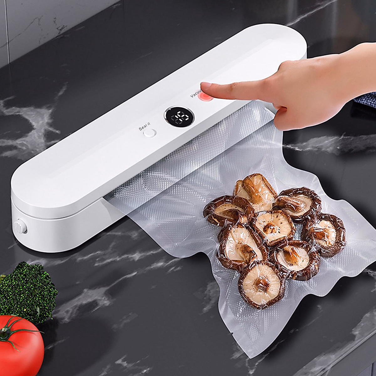 Vacuum Sealer, Food Vacuum Sealer Machine Grocery Fresh Vacuum Sealer, Portable Mini Household Snack Vacuum Sealing Machine Vacuum Sealer for Food Preservation Sealing Packing System #