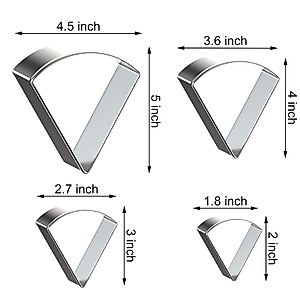 Pizza Slice Cookie Cutter Set Large - 5 Inch, 4 Inch, 3 Inch, 2 Inch - Candy Corn Cookie Cutters Shapes Molds - Stainless Steel