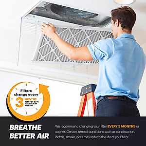 BNX TruFilter 14x20x1 Air Filter MERV 11 (6-Pack) - MADE IN USA - Allergen Defense Electrostatic Pleated Air Conditioner HVAC AC Furnace Filters for Allergies, Dust, Pet, Smoke, Allergy MPR 1200 FPR 7