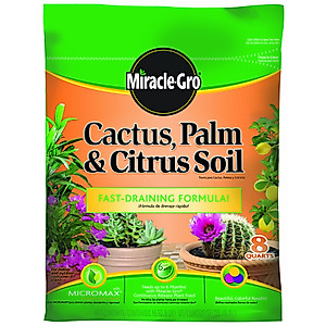 Miracle-Gro 0062581-298 Cactus, Palm, & Citrus Soil - 8 Quart (Older Model)