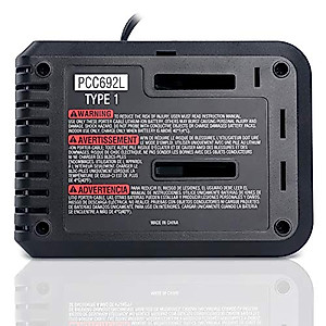 Elefly 20V Battery Charger PCC692L Replacement for Porter Cable 20V Lithium Battery PCC680L PCC685LP and Compatible with Black Decker 20V Battery LBXR20 LB2X4020