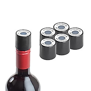 Coravin Screw Caps - Pack of 6 - Preserve Wine for Years - Accessory for Coravin Timeless Wine Preservation System - Screw Cap for By-the-Glass Wine Saver