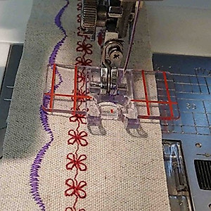 YEQIN Border Guide Sewing Machine Presser Foot - Fits All Low Shank Snap-On Singer, Brother, Babylock, Euro-Pro, Simplicity, White, Janome, Kenmore, Juki, New Home