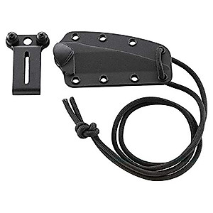 CRKT S.P.E.W. EDC Fixed Blade Knife with Sheath: Compact Utility Neck Knife, Bead Blast Blade, Textured G10 Handle, Nylon Sheath, Belt Loop 2388