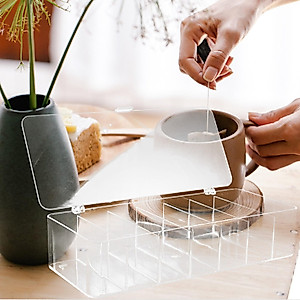 UPKOCH Tea Bags Tea Bag Holder Organizer Clear Acrylic Sugar Packets Storage Bin Box Coffee Bags Containers for Coffee Station Kitchen Cabinet Counter Top Pantry