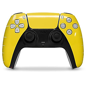 WraptorSkinz Skin Wrap compatible with Sony PS5 DualSense Controller Solids Collection Yellow (CONTROLLER NOT INCLUDED)