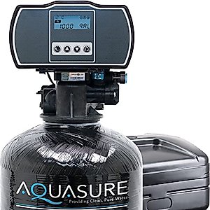 Aquasure Harmony Series 48,000 Grains Whole House Water Softener with High Performance Automatic Digital Metered Control Head | Reduces Hardness & Minerals | Improve Water Quality | for 3-4 bathrooms