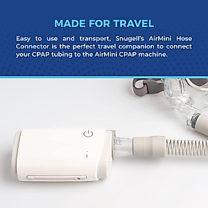 AirMini Connector by Snugell | Connect Any Mask to AirMini Device | Fits 15 mm and 22 mm Diameters | Travel Adapter