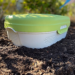 Vego Garden In-Ground Worm Composter Outdoor Farm Compost Bin 8 Gallons BPA-Free Composting System for Raised Garden Beds