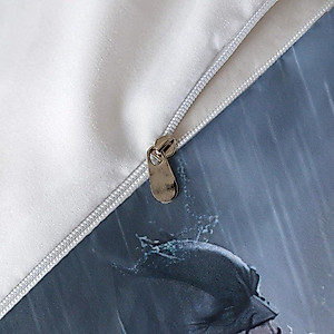 NICHIYOBI Bat Superhero Wayne Dark Knight Duvet Cover Set 3D Bedding Comforter Cover 3 Pcs (1 Duvet Cover+2 Pillowcases) Bedding Set (15,King-104x90in+20x30in*2)