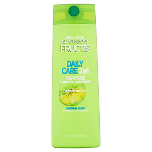 Garnier Fructis Haircare - Daily Care - 2 in 1 Shampoo & Conditioner - With Grapefruit - Net Wt. 12.5 FL OZ (370 mL) Per Bottle - Pack of 3 Bottles