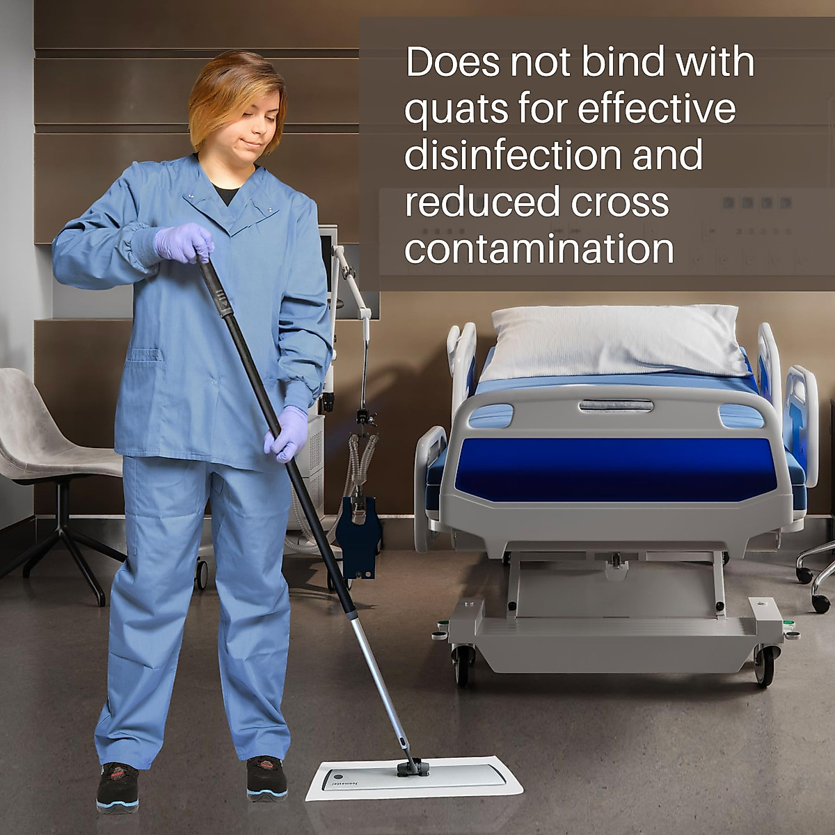 Diversey Taski Ultra Plus Mop Frame, 16" Mophead Size, Black/White, 16" Wide